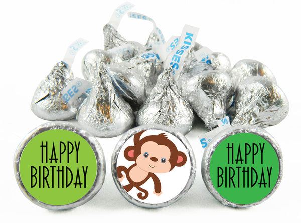 Monkey Jungle Birthday Party Labels for Hershey's Kisses ...