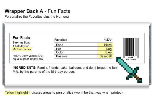 Minecraft Inspired TNT Birthday Party Candy Bar Wrappers ...