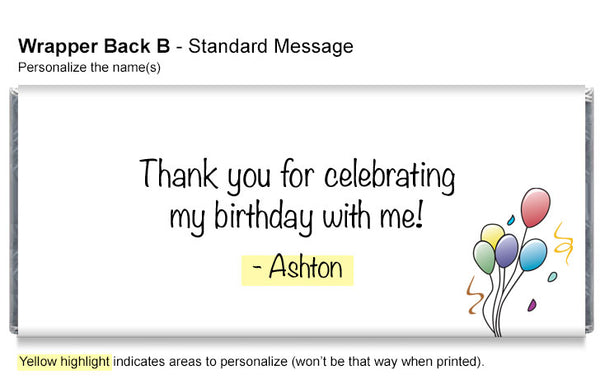 Surprise! Adult Birthday Party Candy Bar Wrappers - CandyBarWrappers.com