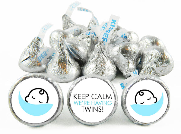 Keep Calm it's Twins! Baby Shower Labels for Hershey's Kisses ...